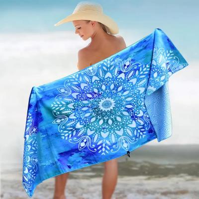 China Lightweight Microfiber Printed Beach Towel 60*180cm Or Custom For Benefit for sale