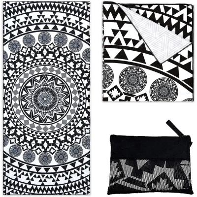 China Sand Free Custom Towel Microfiber Printing Sublimation Beach Towel for sale