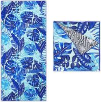 China Luxury Designer Extra Large Sand Free Eco-friendly Bamboo Cotton Beach Towels Oversized Beach Blanket for sale