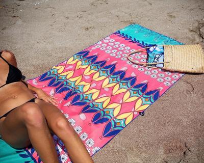 China Best Selling Beach Towel Customized Popular Sand Free OEM Logo Printed Microfiber Beach Towels for sale