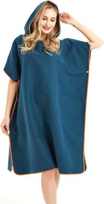 China Adult Women Beach Towel Quick Dry Microfiber Poncho Towel Sport Sustainable Sublimation Design for Travel Custom Logo Option for sale