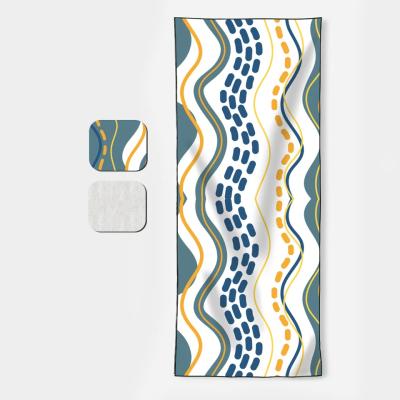 China custom logo print quick dry microfiber egyptian beach towels with a zip pocket recycled towel sand free for sale