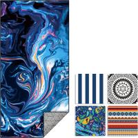 China sublimation sand proof beach towels with a zip pocket recycled microfiber swimming pool summer beach towel with bag for sale