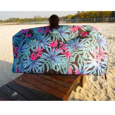 China Custom Printed Sand Free Quick Dry Microfiber Beach Towel With Custom Logo for sale