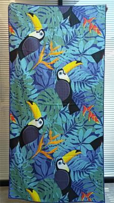 China Wholesale Summer Large Sublimation Quick Dry Microfiber Beach Towel With Logo Custom Print for sale
