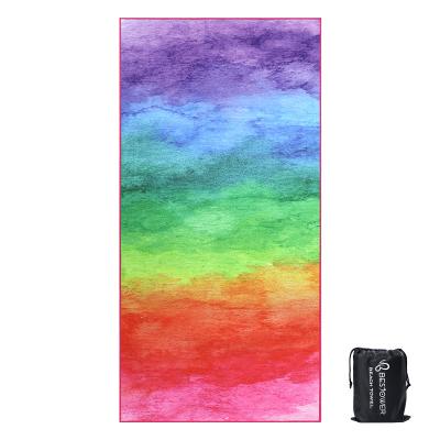 China Custom Oversized Quick Dry Lightweight extra Large Microfibre Beach Towel for Sports Beach Gym Travel for sale