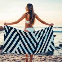 China Wholesale Logo Design Sublimated Digital Printed Microfiber Personalized Sand Free Beach Towels for sale