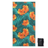 China Microfibre Printed Quick Dry Beach Travel Towel Custom Sublimation Print Microfiber Recycled Beach Towel With Bag for sale