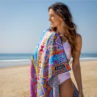 China Machine washable sand free microfibre beach towel custom logo sublimation microfiber towel for sale