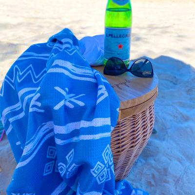 China Recycled Sand Proof Customised Washable Microfiber Beach Towel And Bag With Logo for sale