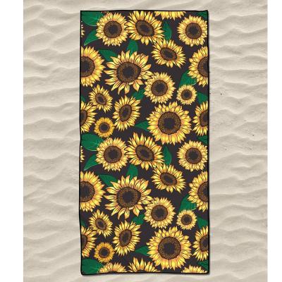 China Personalized Design Eco-Friendly Material Sand Free Lightweight Custom Printed Beach Towel for sale
