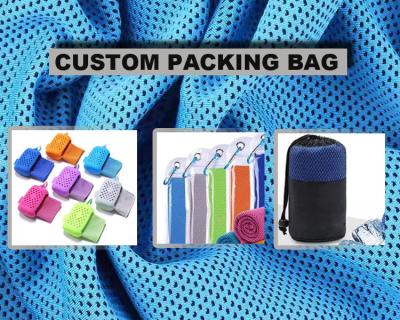 China Custom Logo Sublimation Printed Quick Dry Microfiber Cooling Towel for Instant Cooling Sports Towel for sale