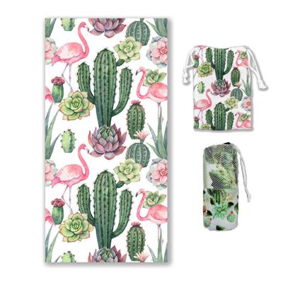 China Custom Printed Sand Free Quick Dry Microfiber Beach Towel For Promotion for sale