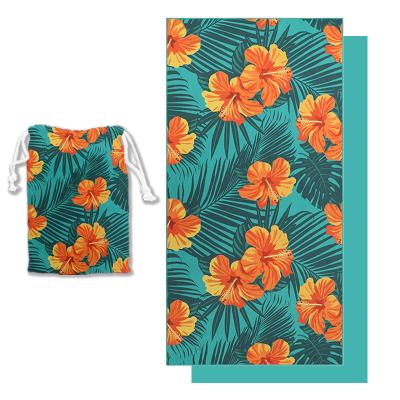 China Factory Travel Towel Customized logo Digital Printing Beach Towel Custom Print Beach Towel for sale
