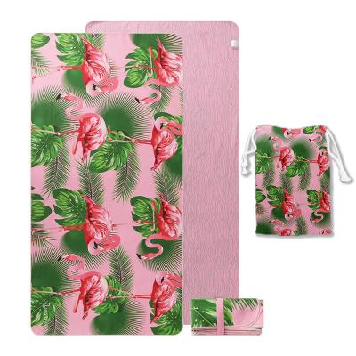 China Microfiber Custom Printed Sand Free Microfiber Beach Towel for sale