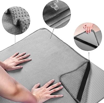 China Custom Logo Anti Slip Tie Dye Printed Plastic Suede Microfiber Yoga Towel Mat Towels for sale
