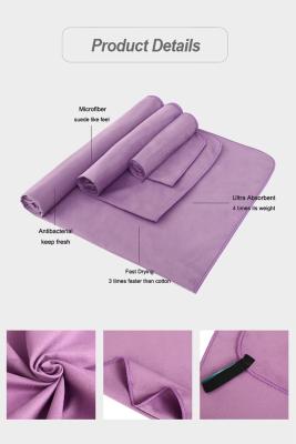 China Custom Logo Eco-Friendly Recycled Microfiber Suede Towel High Absorbent Lightweight Portable Quick Dry Sports Towel for sale