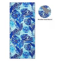 China Eastsunshine Eco Friendly Sand Free Recycled Microfiber Beach Towel with logo Custom Printed Microfiber Beach Towel Quick Dry for sale