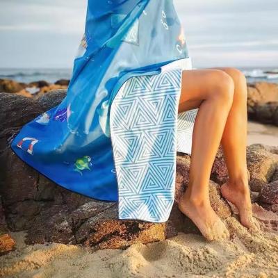 China Soft Microfiber Beach Towel And Bathrobe Poncho For Kids for sale