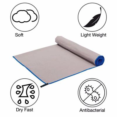 China Microfiber Sportsl Towel, Soft Lightweight Quick Dry Towel, Super Absorbent Compact Travel & Sports & Beach Towels for Camping, Backpack, Gym, Swimming, Yoga, Hiking for sale