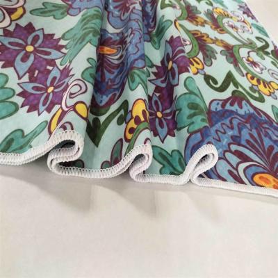 China Double Sided Suede Yoga Mat Towel Eco Friendly Anti Microbial Anti Slip Custom Logo for sale