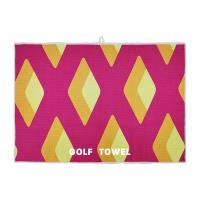 China OEM Custom Design Printed Sublimation Reactive Printed Microfiber Waffle Weave Waffle Golf Towel for sale