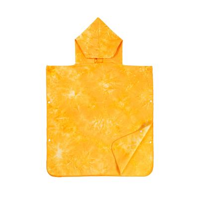 China High Quality Custom Microfiber Poncho Towel Design Full Color Digital Printed Poncho Bath Towel Kids Hooded Beach Towel for sale
