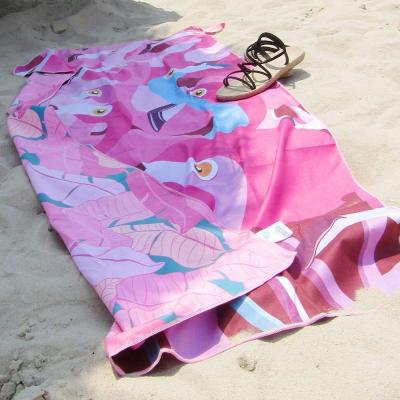 China Wholesale Sand Free Custom Towel Microfiber Printing Sublimation Beach Towel for sale