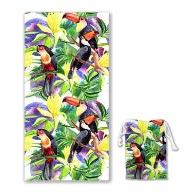 China Custom Design Large Towel Manufacturer Microfiber Custom Beach Towel for sale