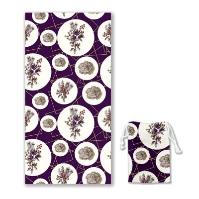 China OEM High Quality Custom Embossed Super Absorbent Custom Beach Towel for sale