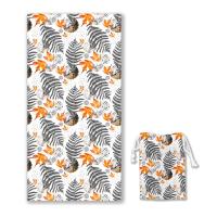 China Large Sand Free Print Towel with Bag Quick Dry Custom Beach Towel for sale