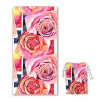 China Custom Beach Towel with Drawstring Backpack Custom Printed Microfiber Towel logo for sale