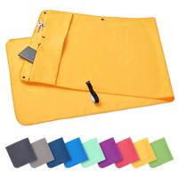 China Luxury Fitness Quick Dry Custom Logo Sport Towel Microfiber Travel Best Gym Towel With Bag For Events for sale