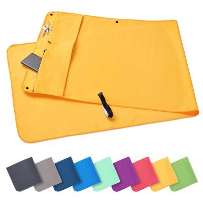 China Luxury Fitness Quick Dry Custom Logo Sport Towel Microfiber Travel Best Gym Towel With Bag For Events for sale