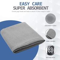 China Non Slip Printed Microfiber Yoga Mat Towel With Silicone Dots for sale