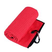 China Digital Print Sublimation beach Microfiber Waffle Golf Towel Custom Logo for sale