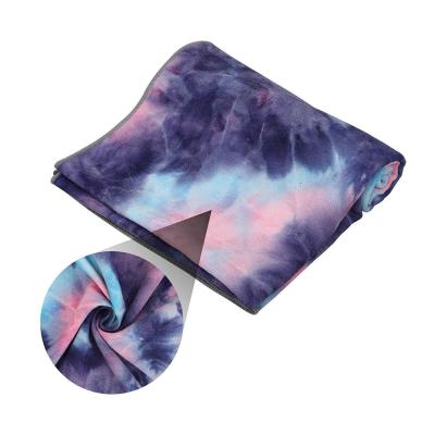 China Custom Absorbent Microfiber Sweat Anti-Slip Non Slip Yoga Mat Towel Cover Towel with Grip Dot for Hot Microfiber Yoga Towel Pilates Exercise Fitness for sale