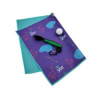 China Personalized Designs High Quality Material Golf Towel Custom Printed Microfiber Waffle Weave Waffle Golf Towel for sale