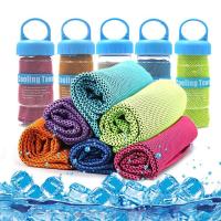 China Customized Logo Personalized Quick Dry Travel Towel Lightweight Ice Cold Cool Feeling Sweat Microfiber Travel Gym Essential Sports Towels for sale