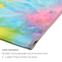 China Custom Print Luxury Absorbent Sweat Microfiber Wicking Gym Printing Women Microfiber Yoga Towel Beach Towel for sale