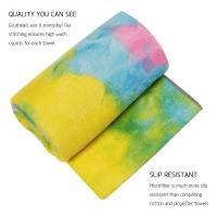 China Custom Logo Soft Silicone Microfiber Yoga Towel For Hot Yoga Non Slip for sale