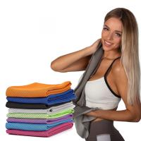 China High Quality Summer Outdoor Sublimated Cool Towel Instant Cooling Microfiber Towel With Bottle for sale