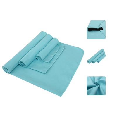 China High quality factory custom make your own logo print microfiber sport fitness gym towel with mesh bag for sale