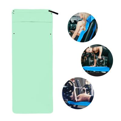 China Sports Towel Microfiber Gym Towel Fitness With Zipper Pocket Custom Logo Microfiber Sweat Towel Outdoor Travel Towel for sale