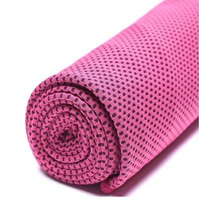 China Microfiber Sports Microfiber Cooling Towel Super Absorbent Gym Neck Towel Wholesale Compressed Square Pattern Cooling For Travel Use for sale