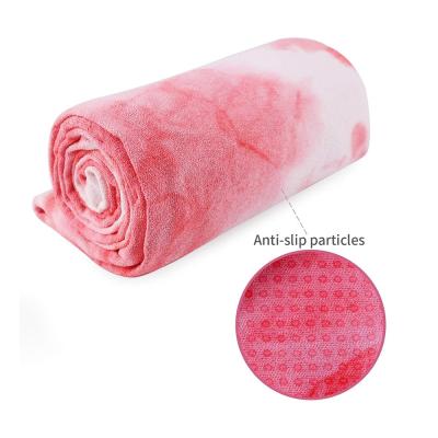 China Eco Friendly Wholesale Outdoor Gym Yoga Fitness Non Slip Microfiber Yoga Towel with PVC Dots for sale