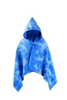 China Custom Printed Microfiber Hooded Microfiber Poncho Towel Beach Towel Quick-Drying with Striped Woven Pattern for Logo Hooded Poncho for sale