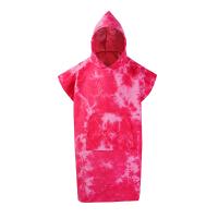 China Manufactory Custom Logo Hooded Poncho Changing Digital Print Microfiber Surf Poncho Hooded Bath Beach Microfiber Poncho Towel for Kids for sale
