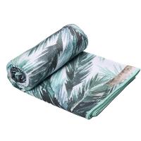 China Custom Printed Logo Super Absorbent Quick Drying Microfiber Light Weight Sand Free High Quality Tropical Printed Beach Towel for sale