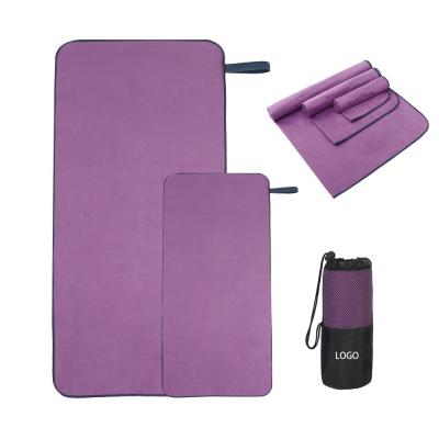 China Custom Microfiber Sports Towel Lightweight Compact Travel Towel with Breathable Mesh Bag for Adults Swimming for sale